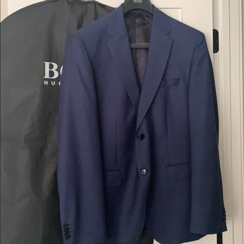 Boss Hugo Boss Navy Blue Suit Jacket - Gem